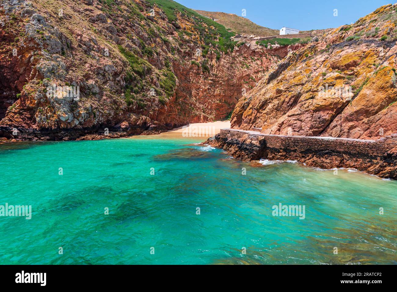 Berlenga Grande Beach or Carreiro do Mosteiro, the most popular of the ...