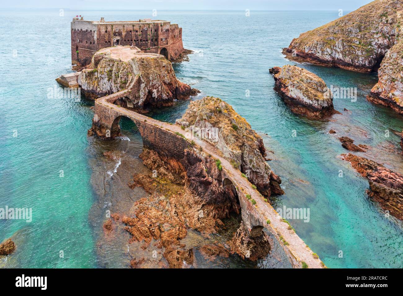 Fort of San Juan Bautista on an islet of Berlenga Grande, Berlengas ...