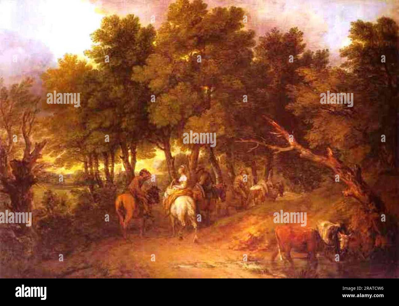Pesants Returning from Market 1768 by Thomas Gainsborough Stock Photo ...