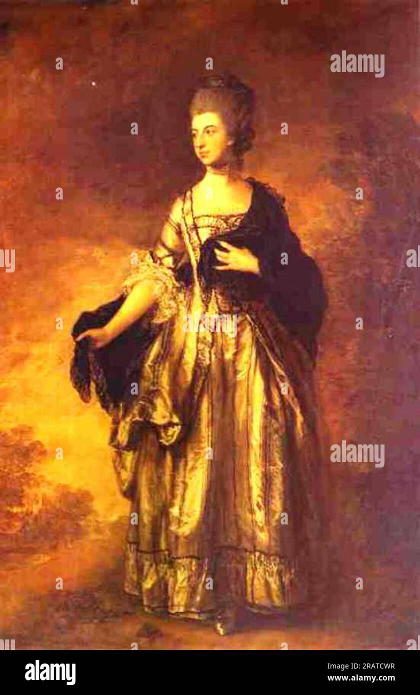 Isabella, Viscountess Molyneux 1769 by Thomas Gainsborough Stock Photo ...