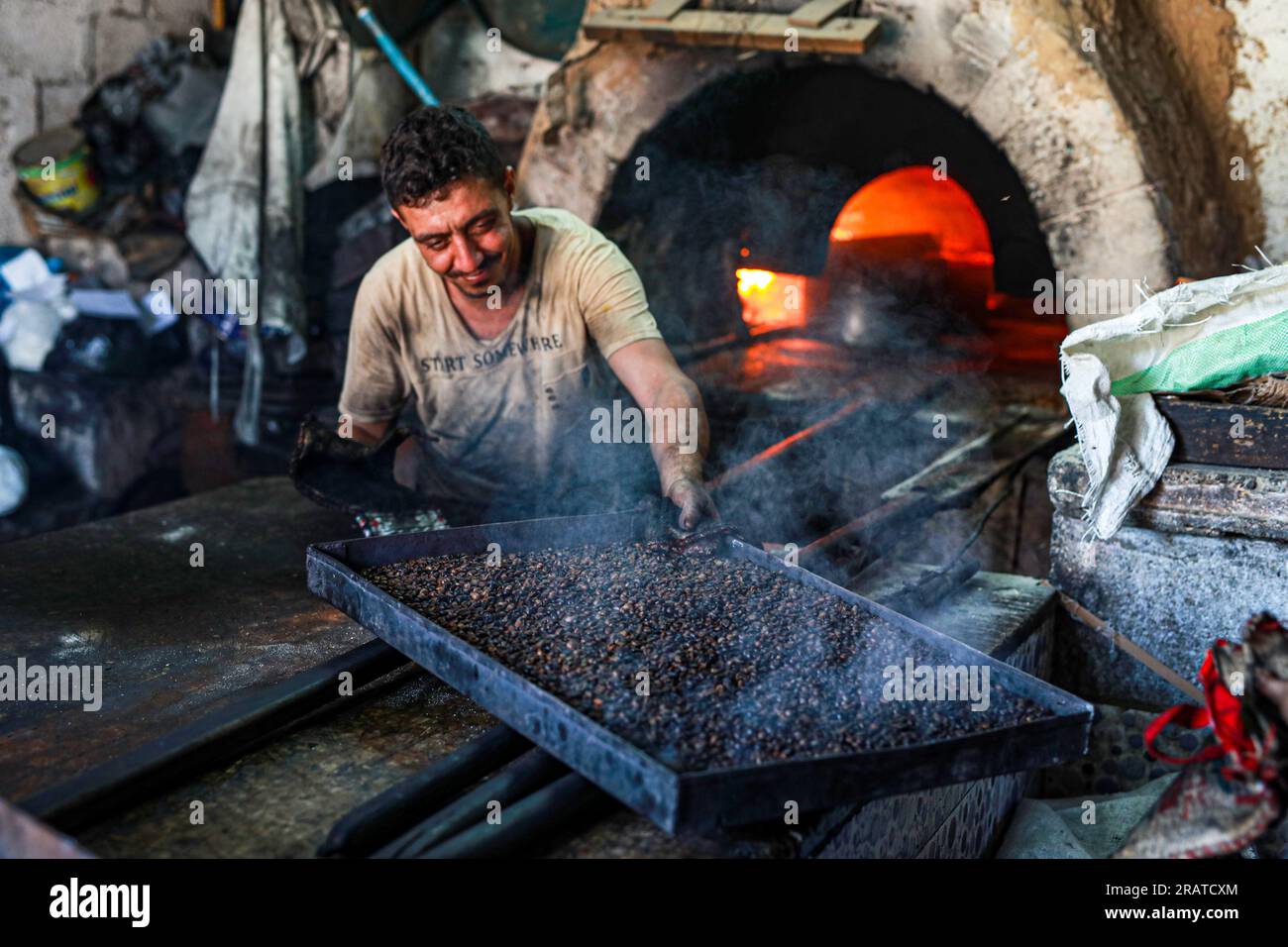 Na'im Sharab, a 70-year-old Palestinian man, owns the oldest primitive ...