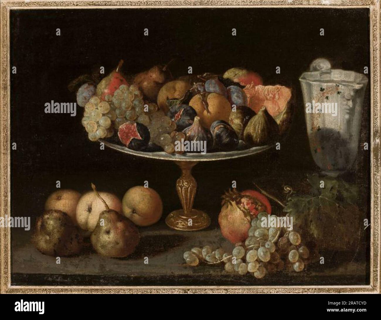 Southern Fruit Pedestal Dish by Fede Galizia Stock Photo - Alamy