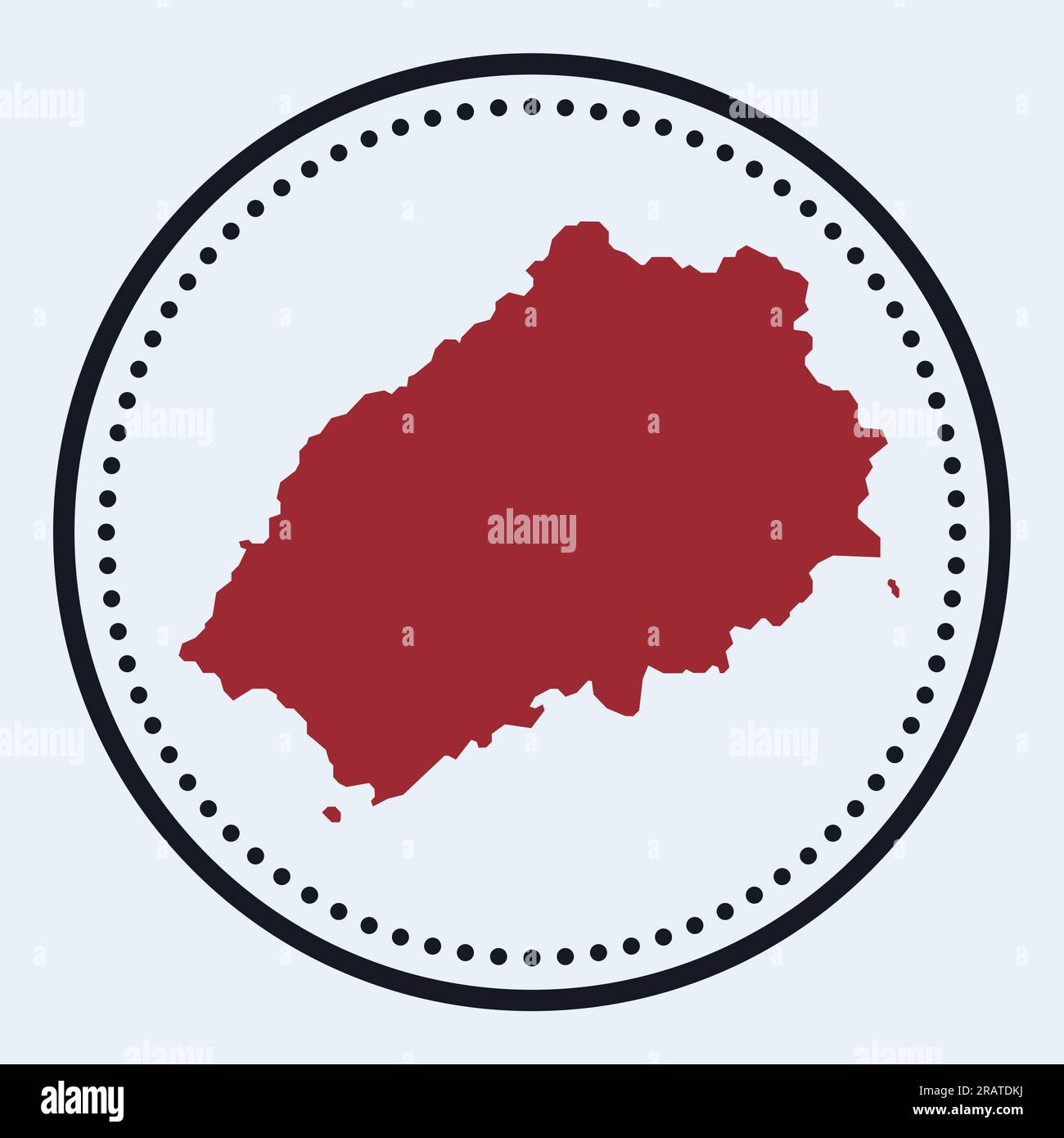 Saint Helena round stamp. Round logo with island map and title. Stylish ...