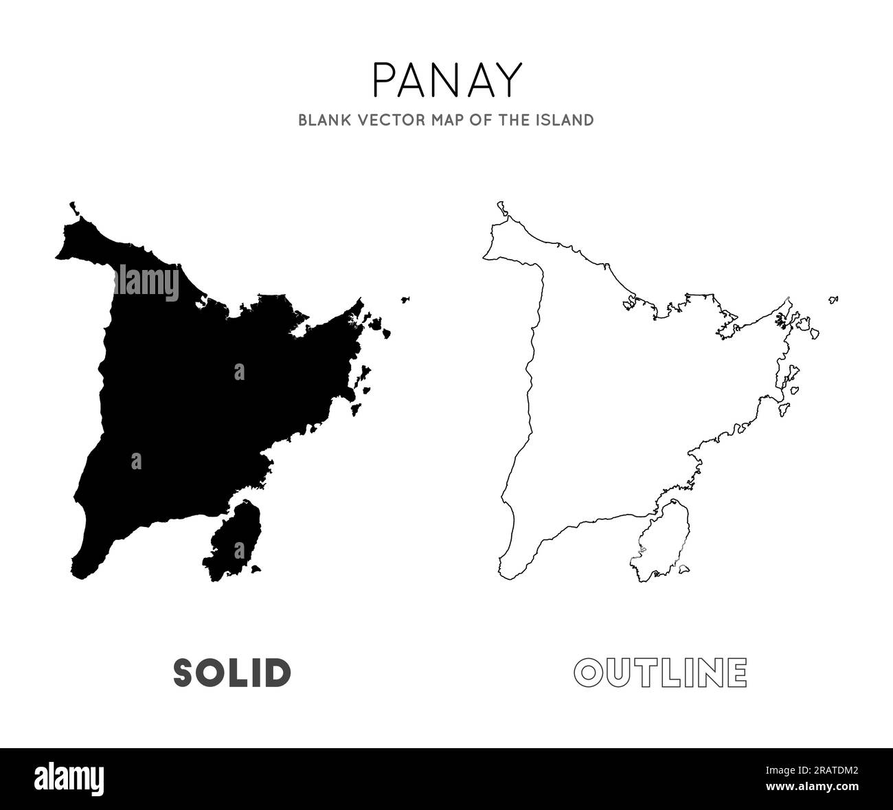 Panay map. Blank vector map of the Island. Borders of Panay for your ...
