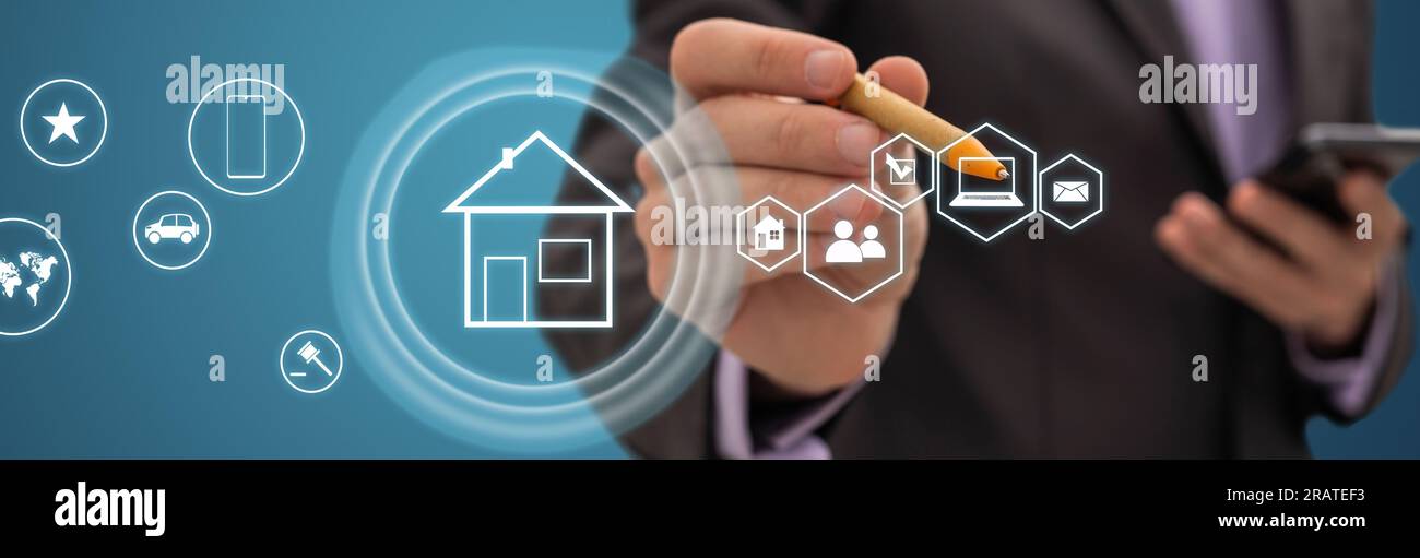 Smart home Automation Control System. Innovation technology internet ...