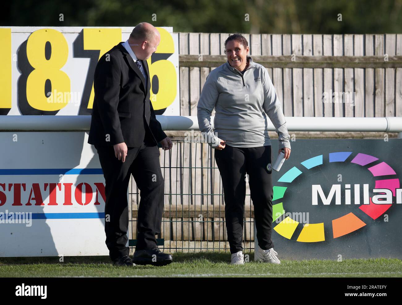 Forest Green Rovers' new caretaker head coach Hannah Dingley with a ...