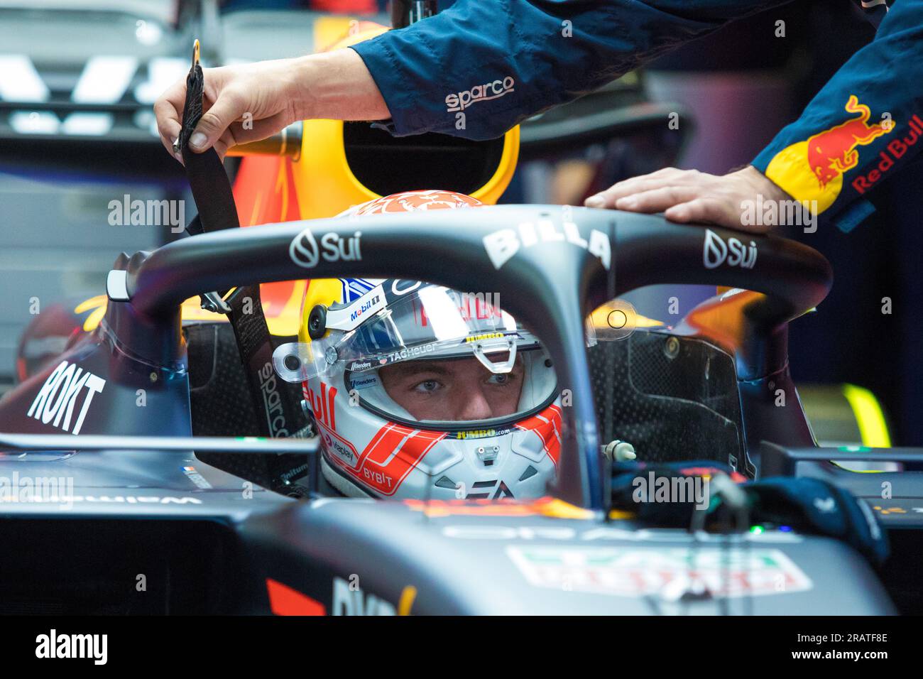 Max verstappen wearing helmet hi-res stock photography and images - Alamy
