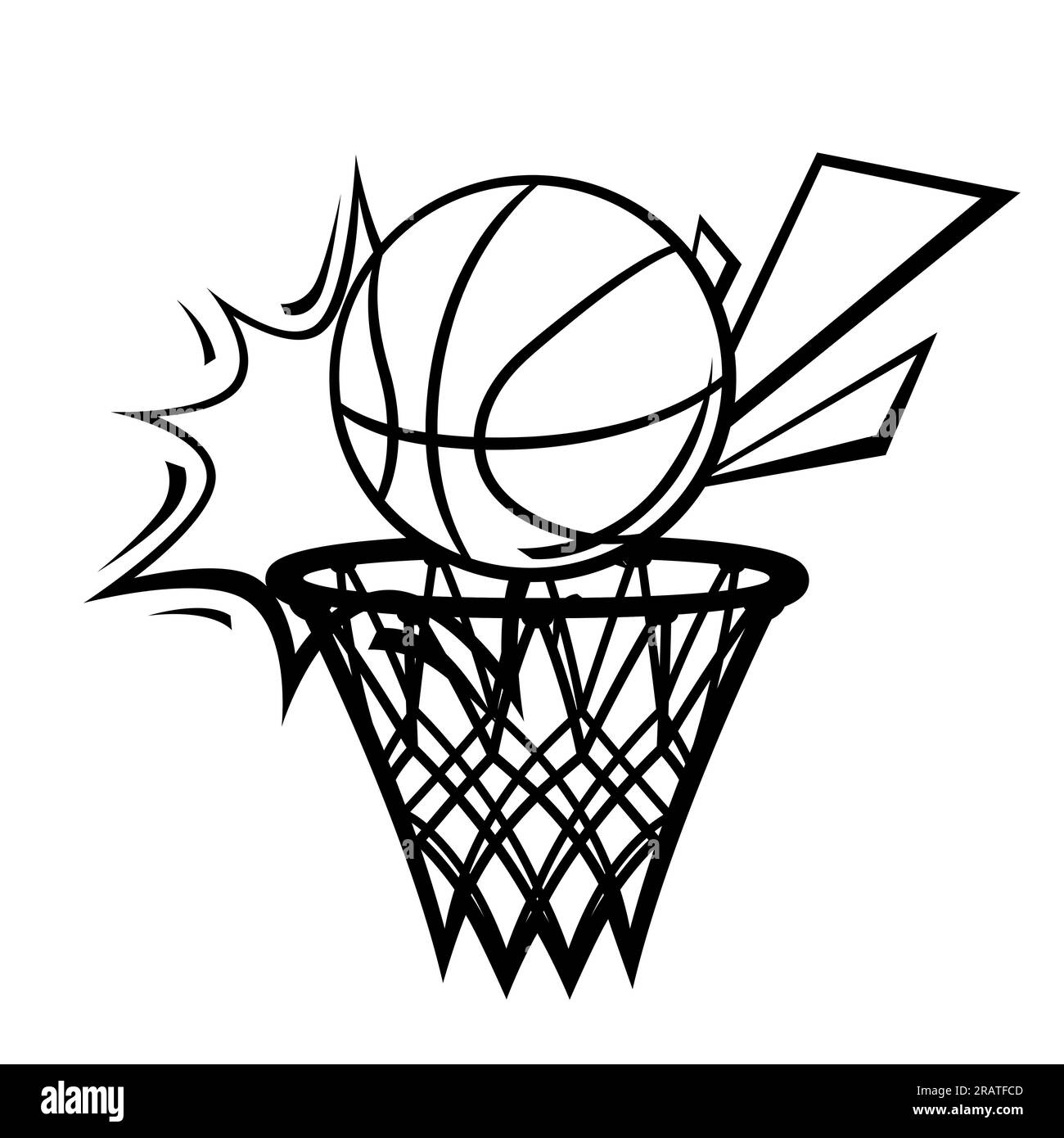 Emblem with basketball symbols. Sport club label or emblem Stock Vector ...