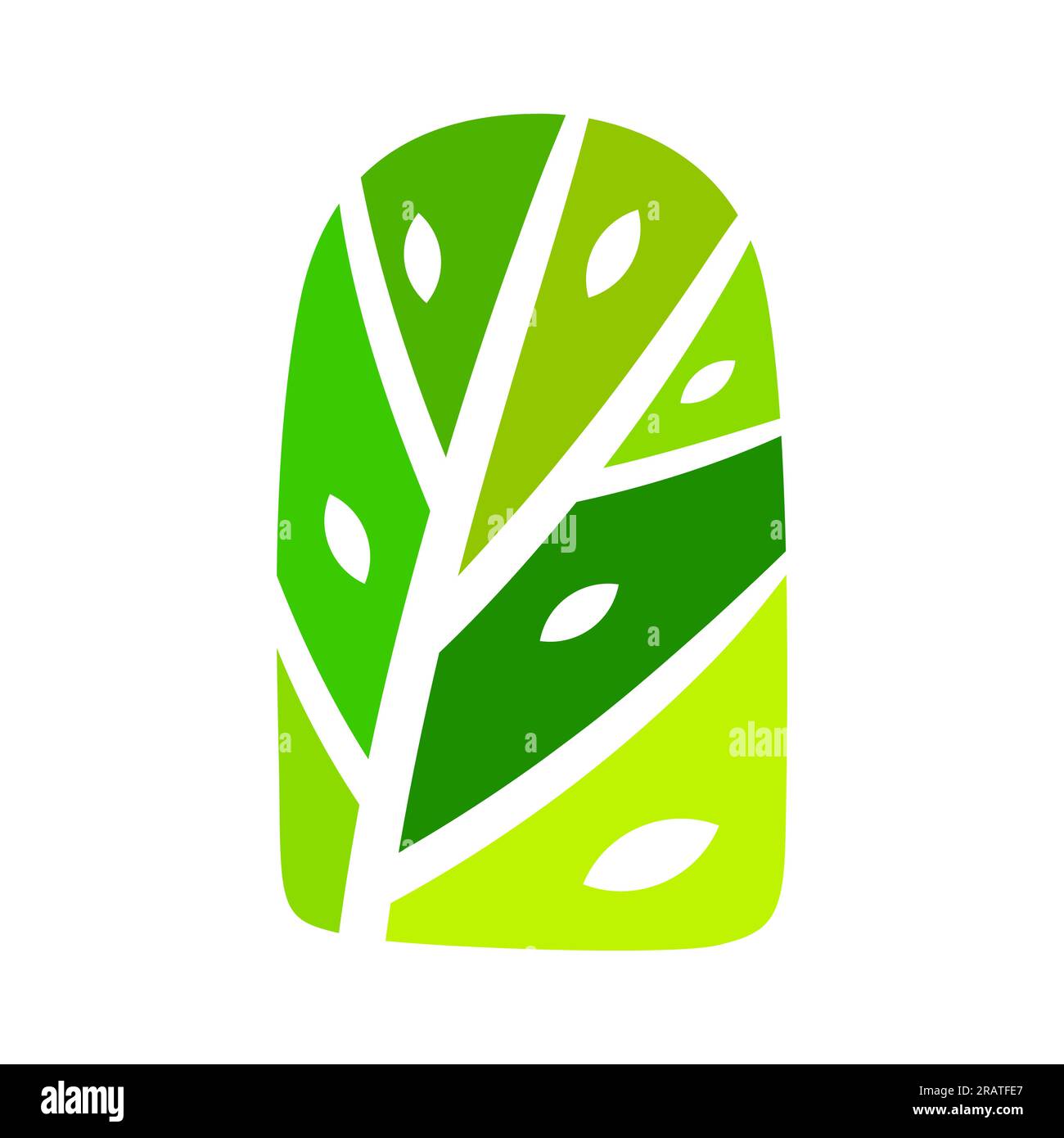 Stylized tree with leaves. Illustration or concept for emblem and ...