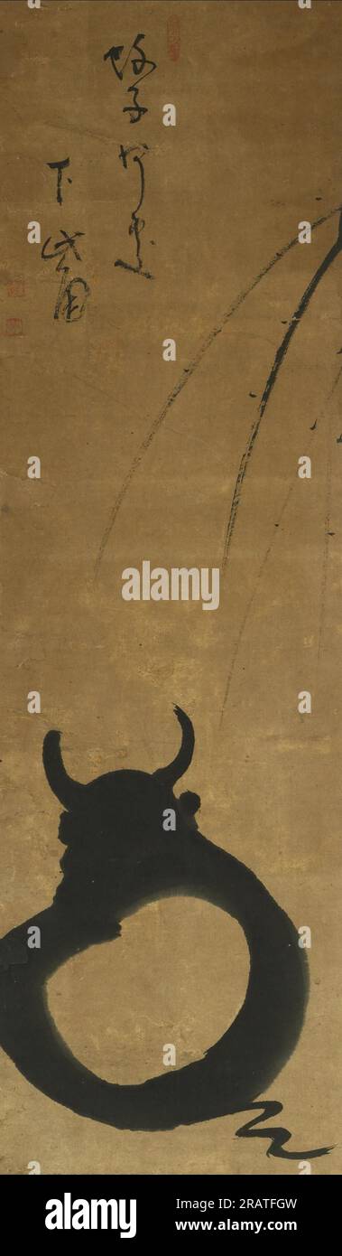Zen Bull (Enso) by Kogan Gengei Stock Photo - Alamy