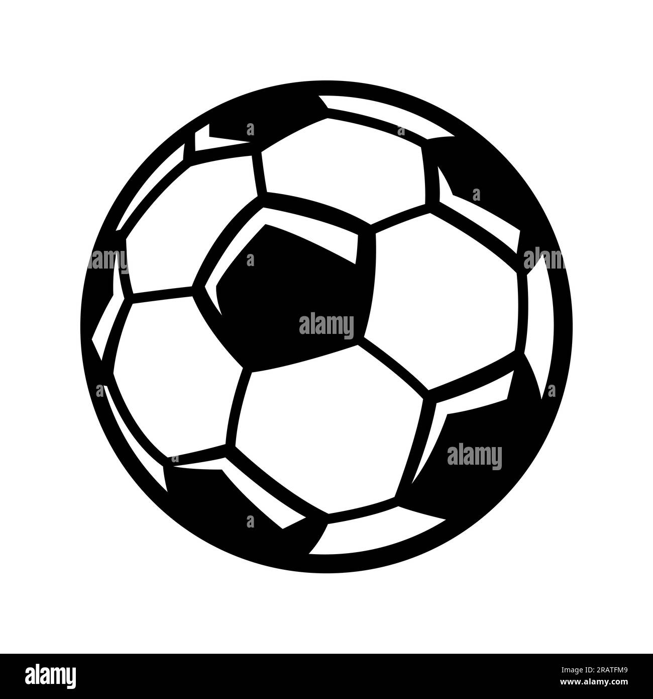 Soccer ball illustration. Football club symbol. Sport object in cartoon ...