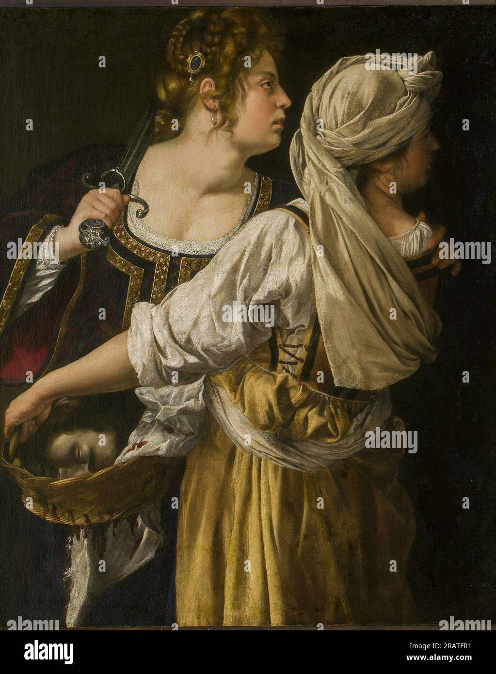 Judith and her Maidservant 1614 by Artemisia Gentileschi Stock Photo ...