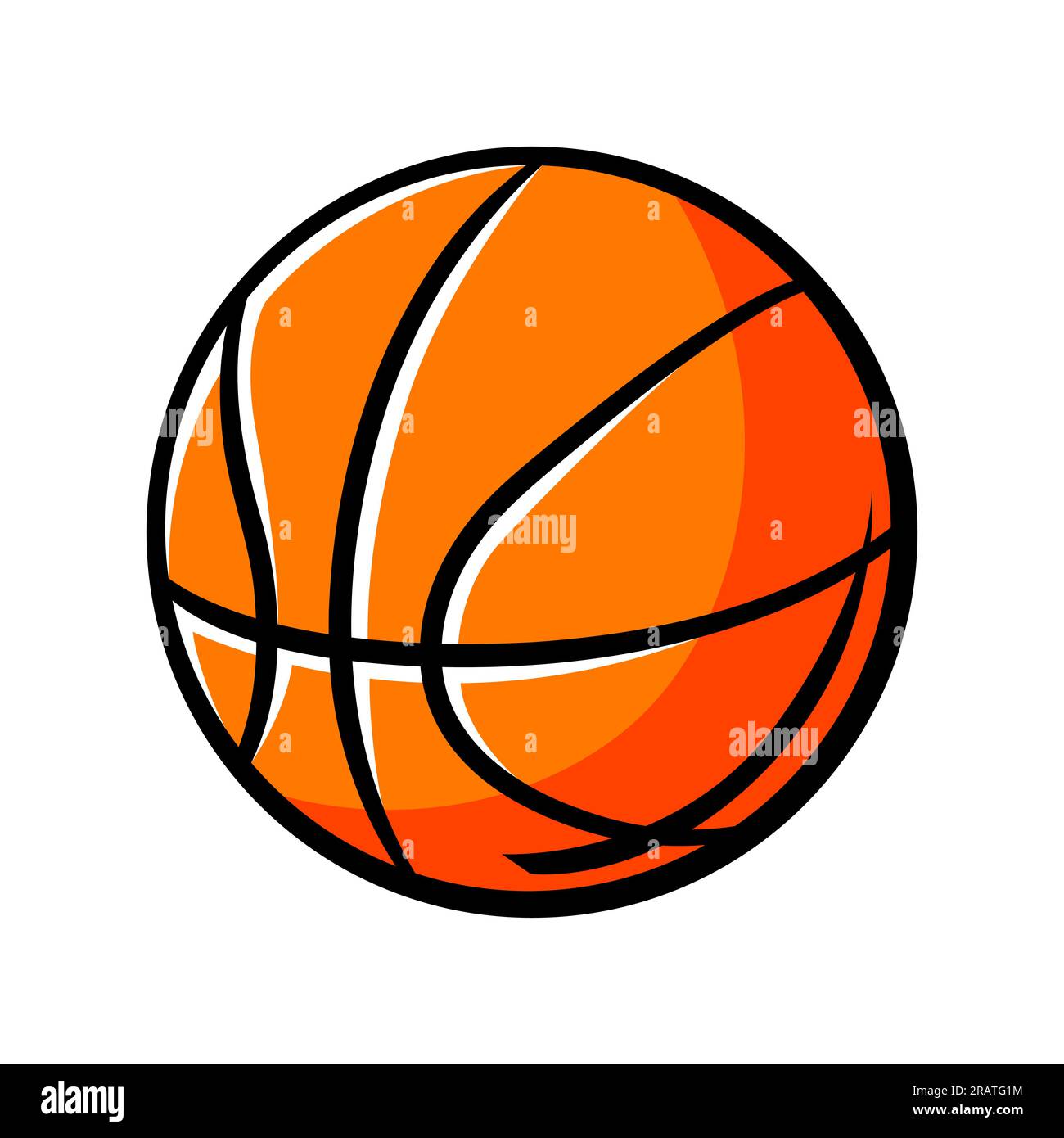 Basketball ball illustration. Sport club item or symbol Stock Vector ...