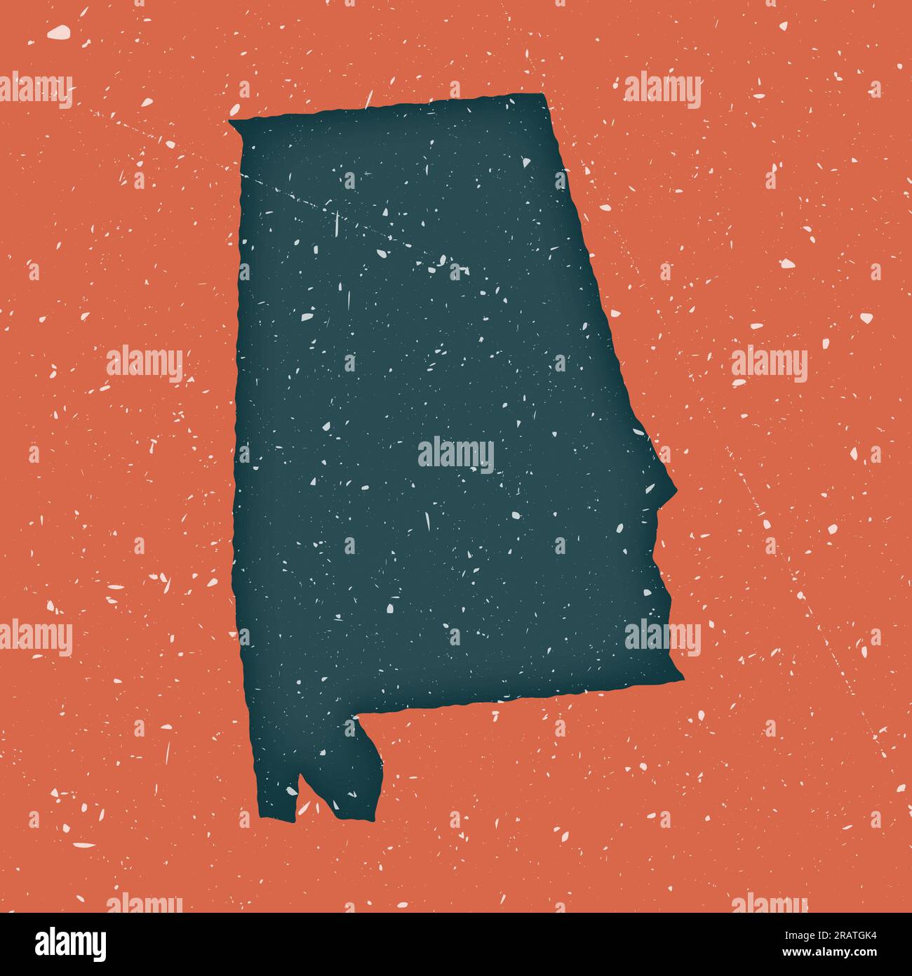 Alabama vintage map. Grunge map of the US state with distressed texture ...