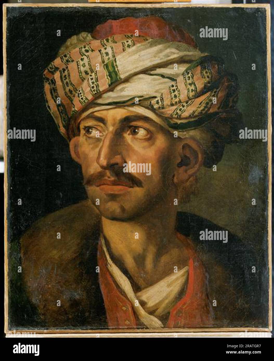 Head of an Oriental man (Portrait of Mustapha) 1820 by Théodore ...