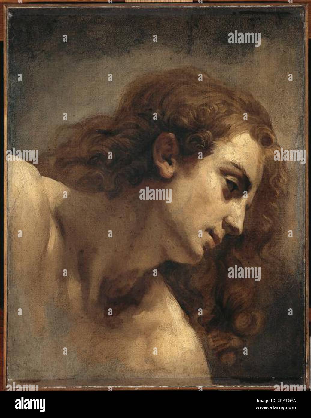 The head of young man by Théodore Géricault Stock Photo - Alamy