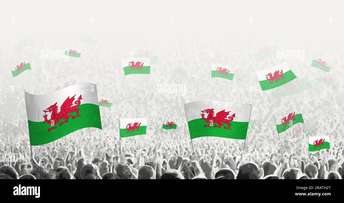Welsh rugby crowd Stock Vector Images - Alamy