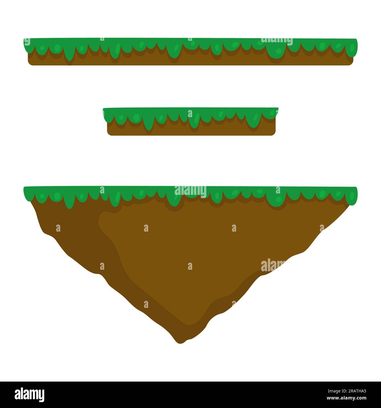Ground platforms for platform video games on white background ...