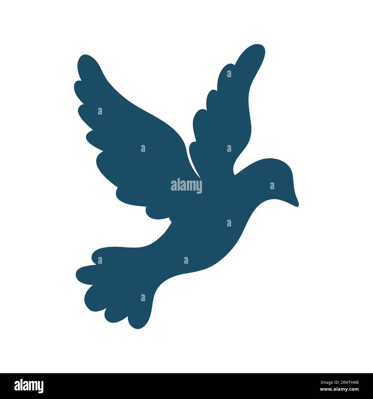 Blue pigeon bird icon on white background. Pictogram, icon set ...