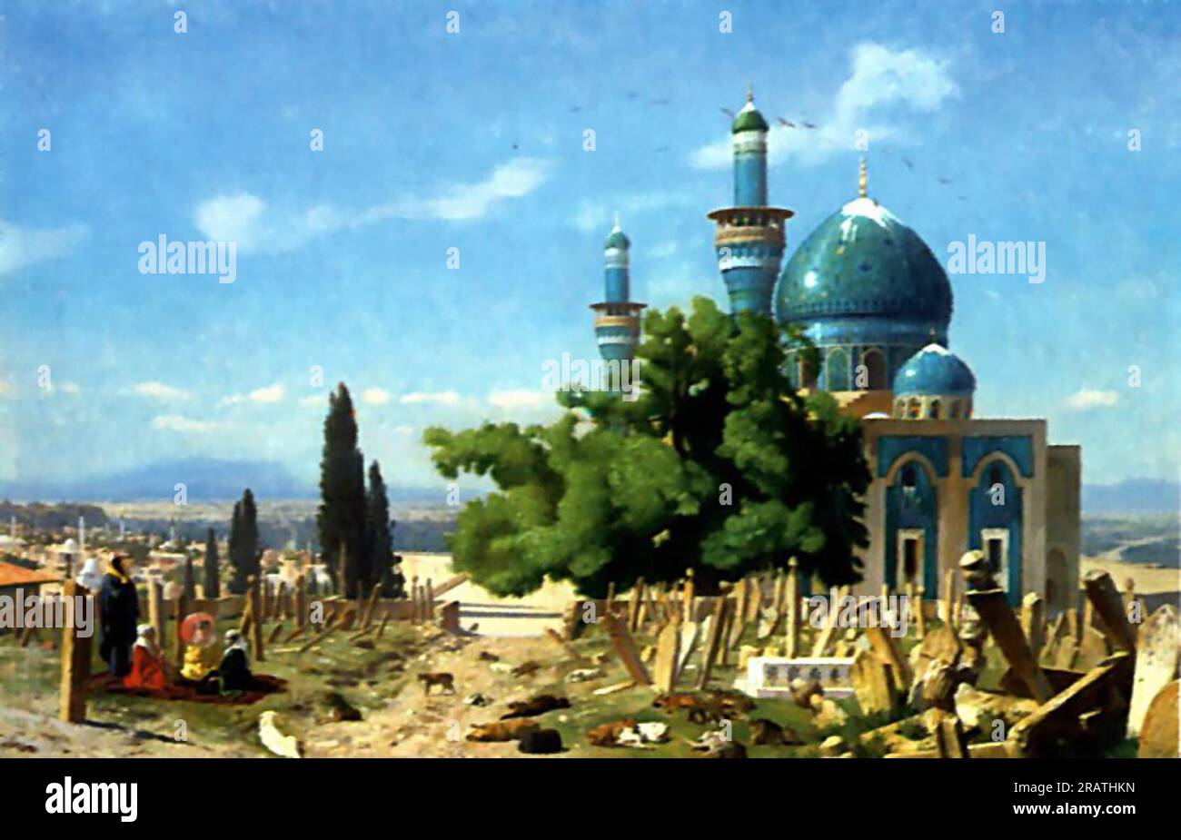 The Field of Rest Cemetary of the Green Mosque by Jean-Leon Gerome ...