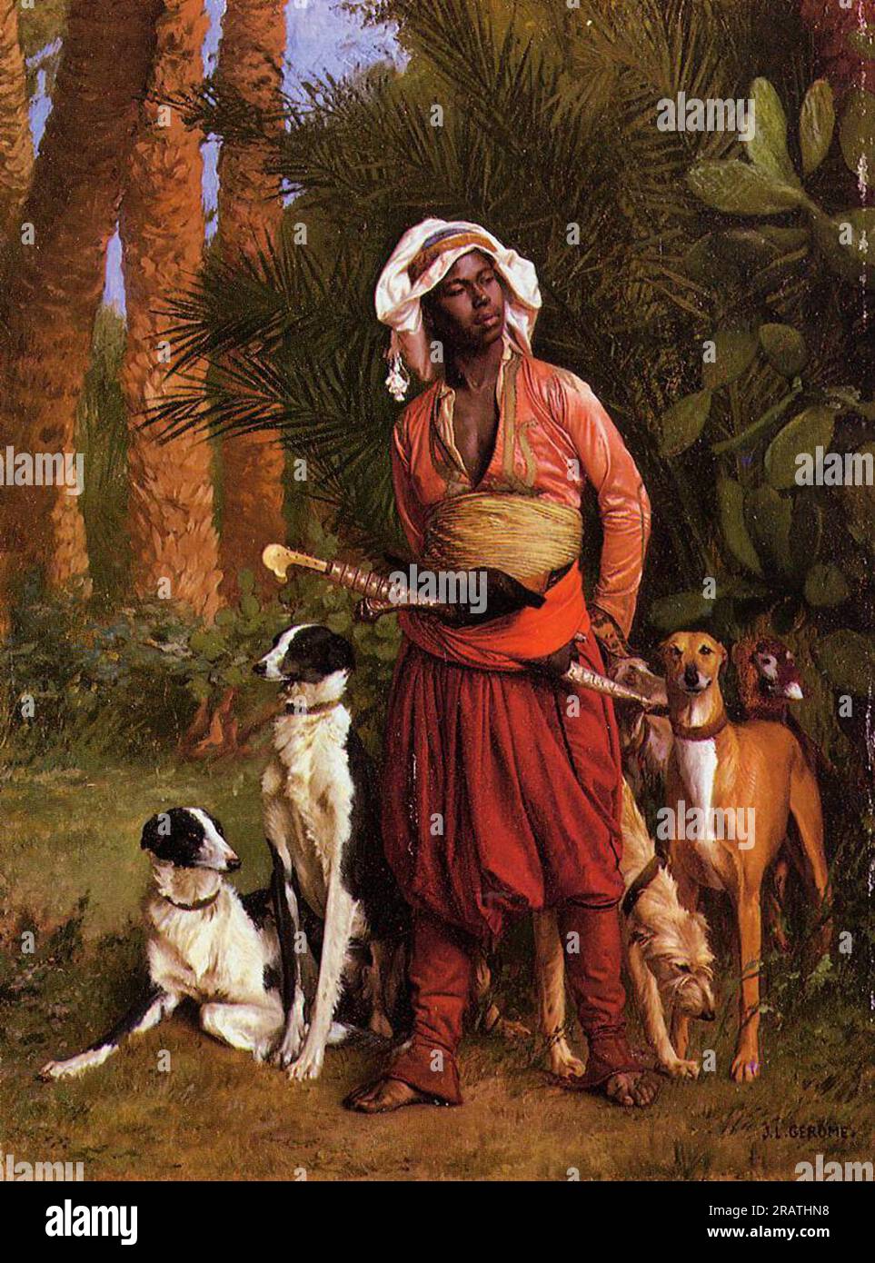 The Negro Master of the Hounds 1871 by Jean-Leon Gerome Stock Photo - Alamy