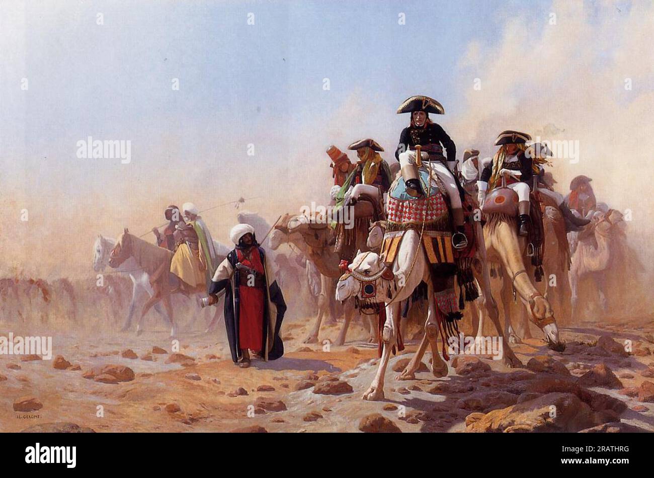General Bonaparte with his Military Staff in Egypt 1863 by Jean-Leon Gerome Stock Photo - Alamy