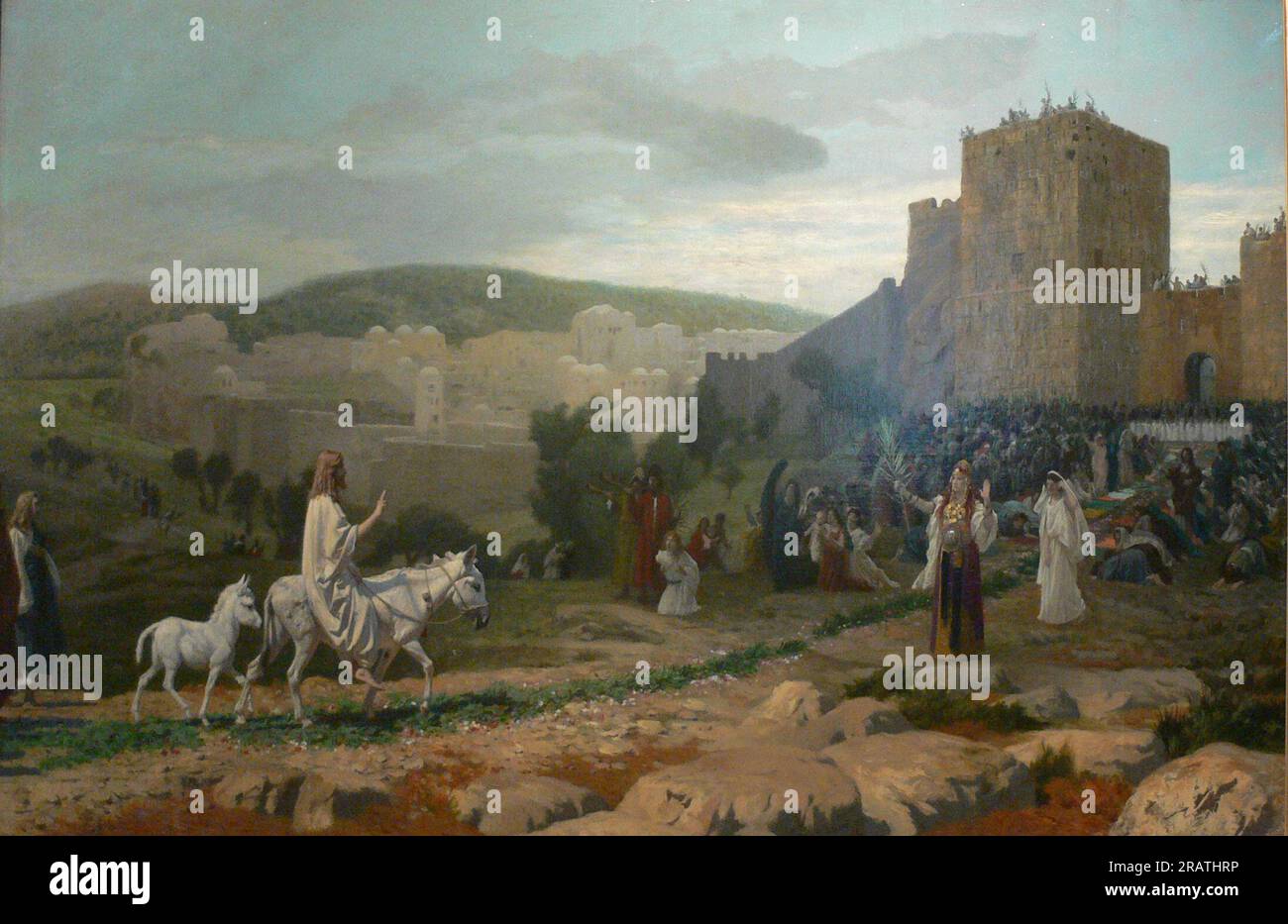 Entry of the Christ in Jerusalem 1897 by Jean-Leon Gerome Stock Photo ...