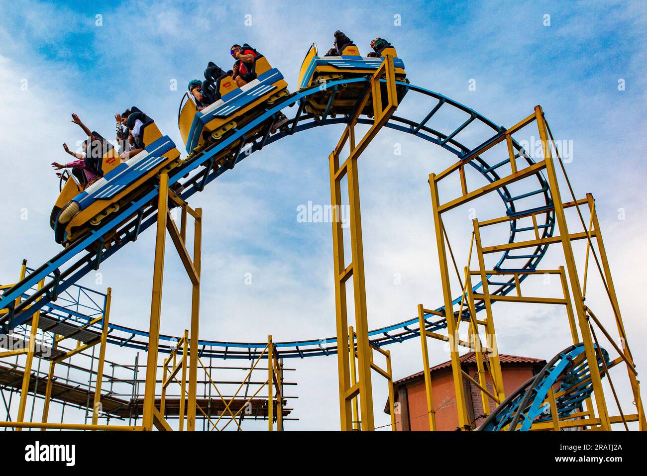 The rollercoaster ride on Brighton's famous pier, England Stock Photo ...