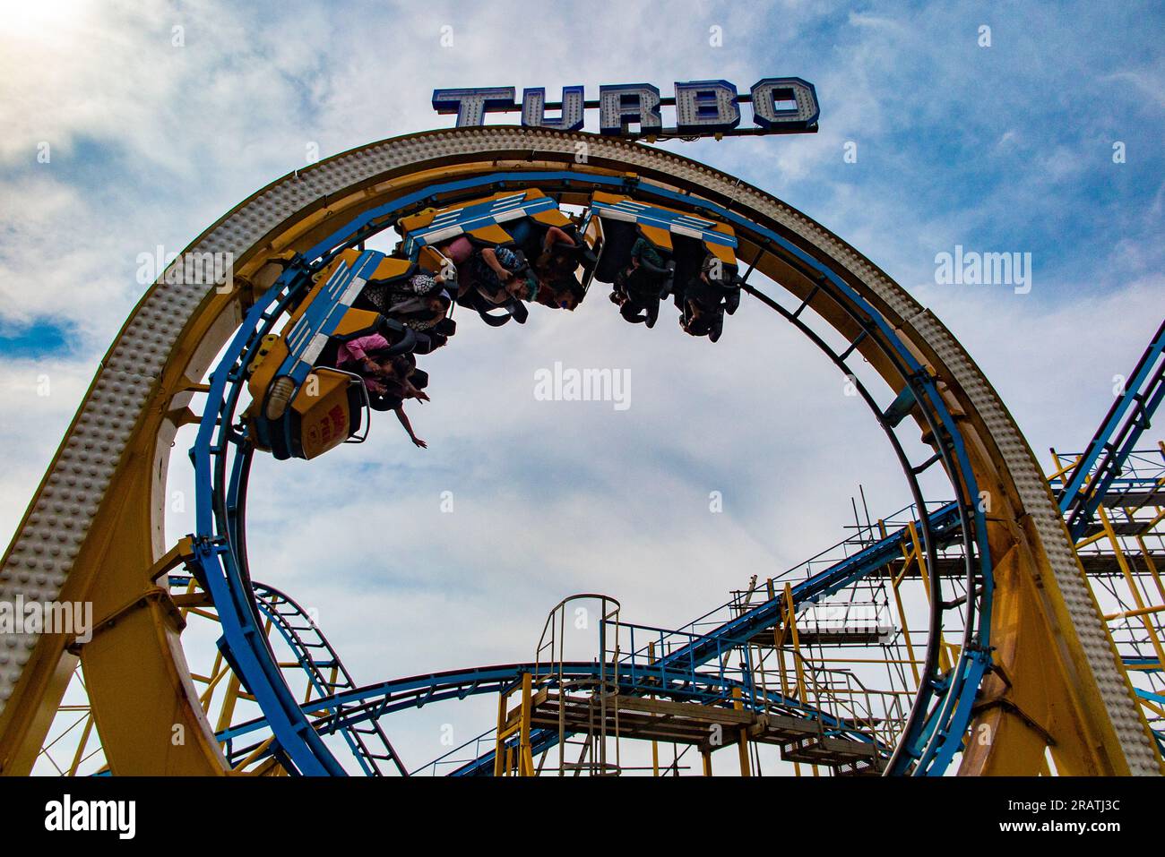 The rollercoaster ride on Brighton's famous pier, England Stock Photo ...