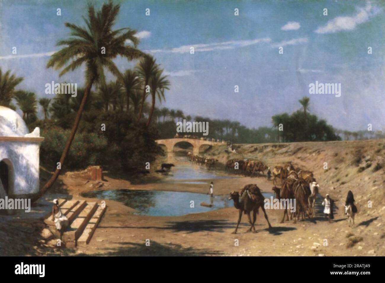An Arab Caravan by Jean-Leon Gerome Stock Photo - Alamy