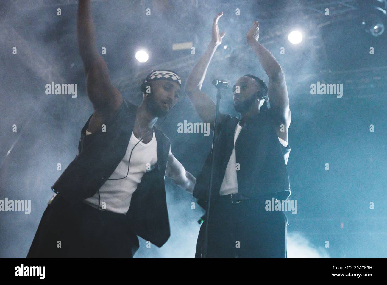 Roskilde, Denmark. 27th, June 2023. The Swedish twin duo Daki Alem ...