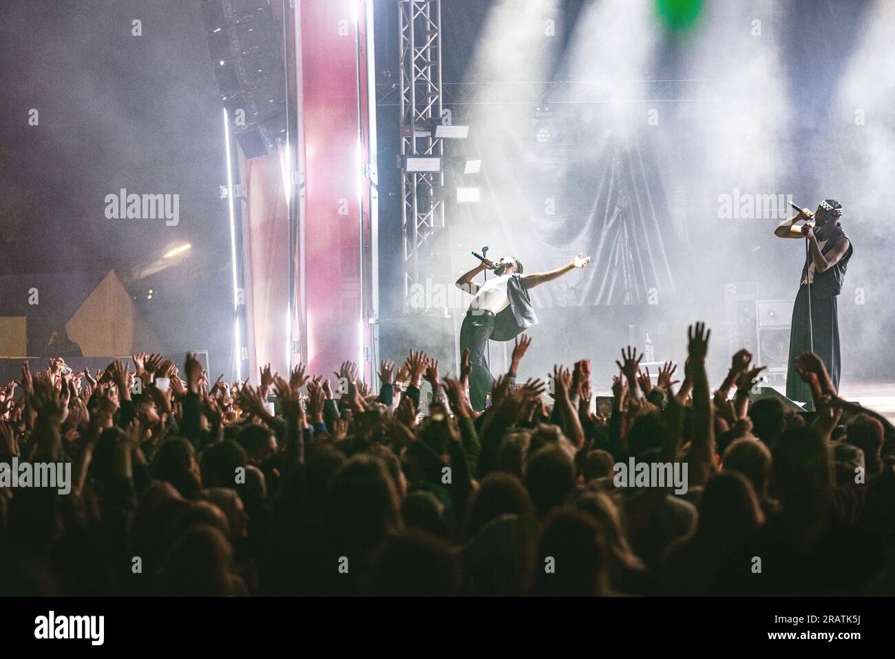 Roskilde, Denmark. 27th, June 2023. The Swedish twin duo Daki Alem ...