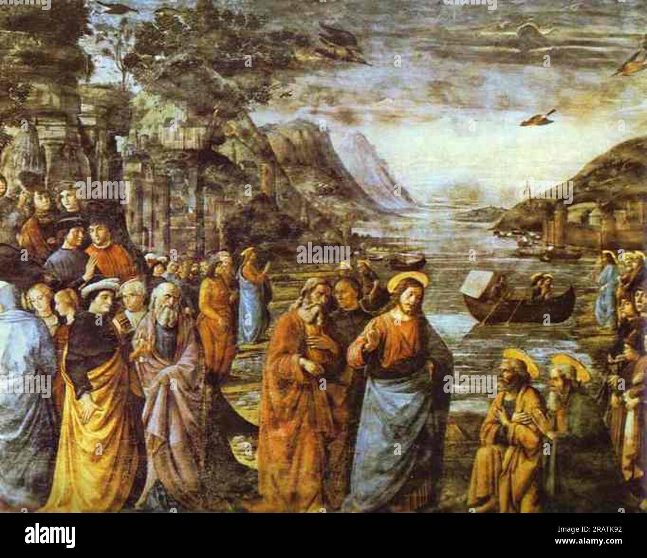 The Calling of St. Peter 1482 by Domenico Ghirlandaio Stock Photo - Alamy