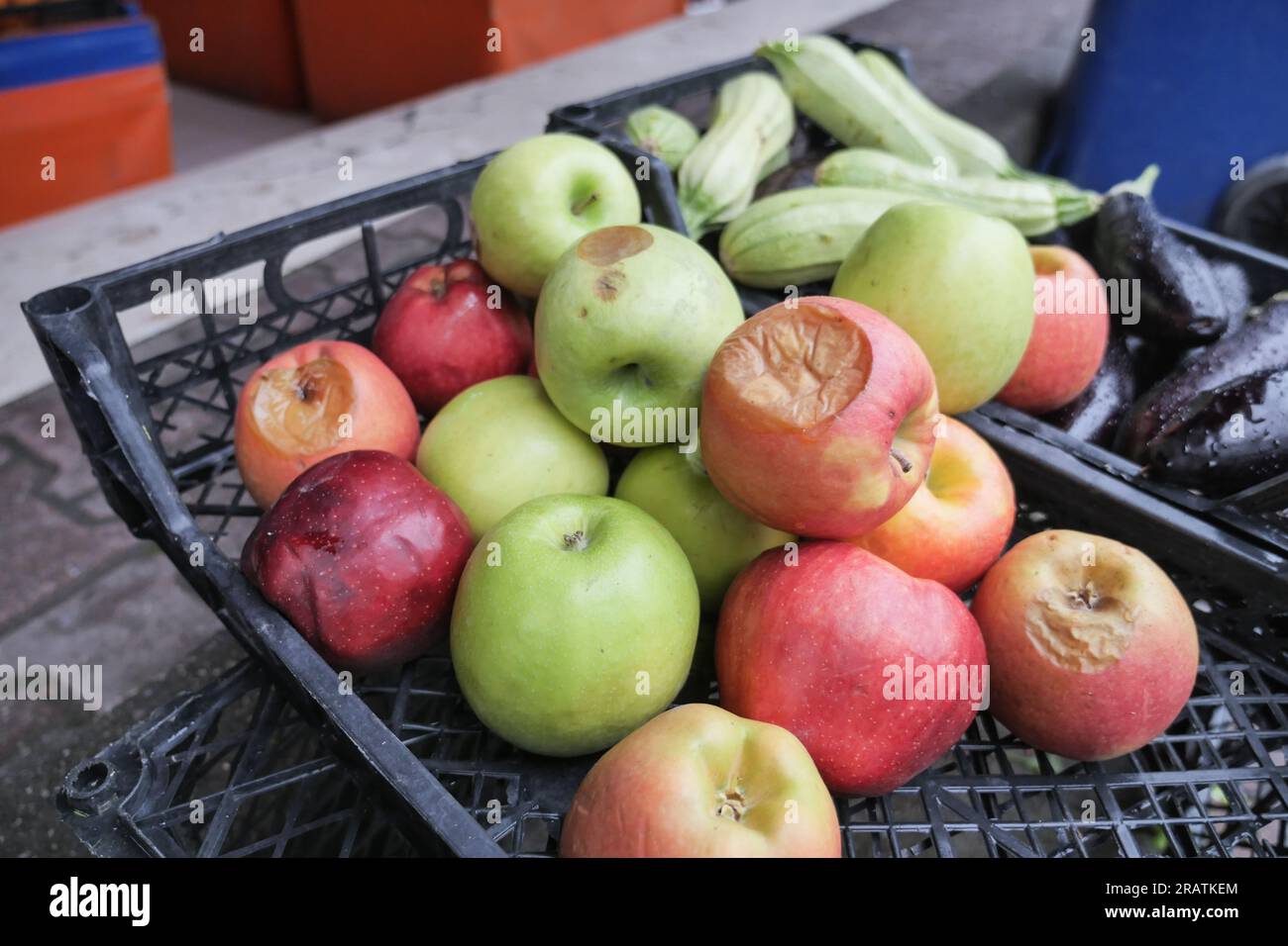 collection with different old damaged food with mold Stock Photo - Alamy
