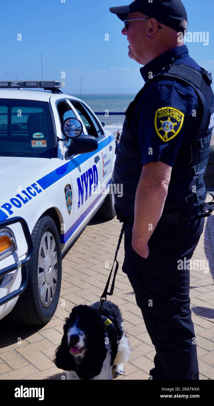 Barry Island, Vale of Glamorgan, Wales - June 16 2022: Vintage NYPD ...