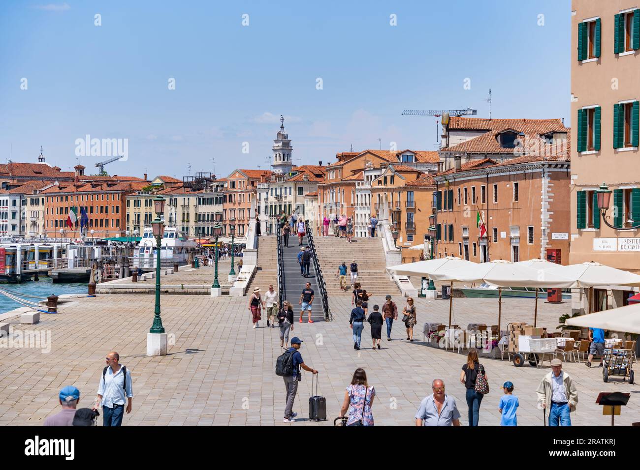 Venice, Italy - May 29 2023: Crowds of tourists strolling on the ...
