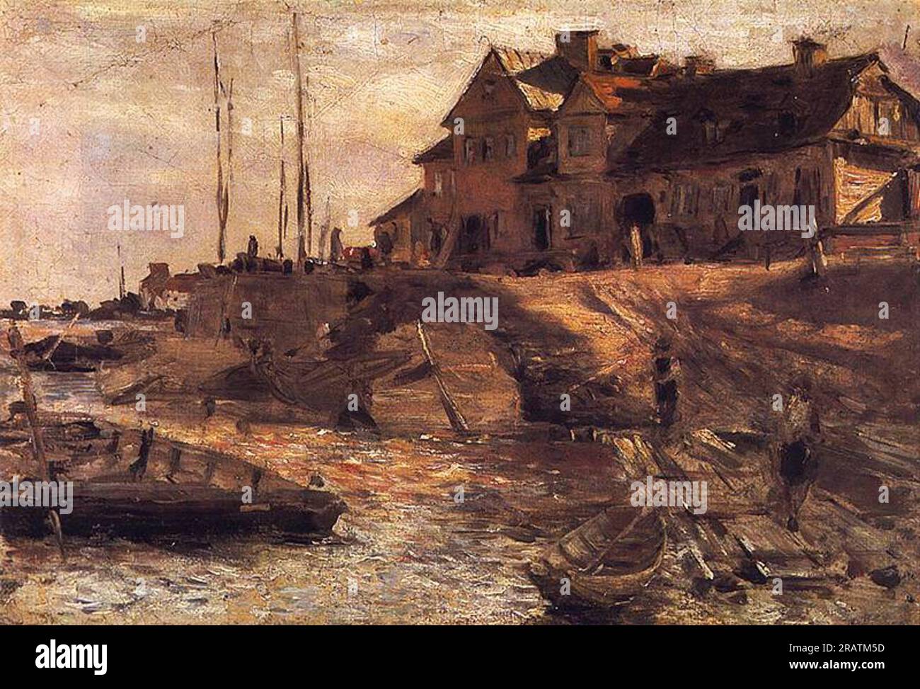 Przystań na Solcu 1883 by Aleksander Gierymski Stock Photo - Alamy