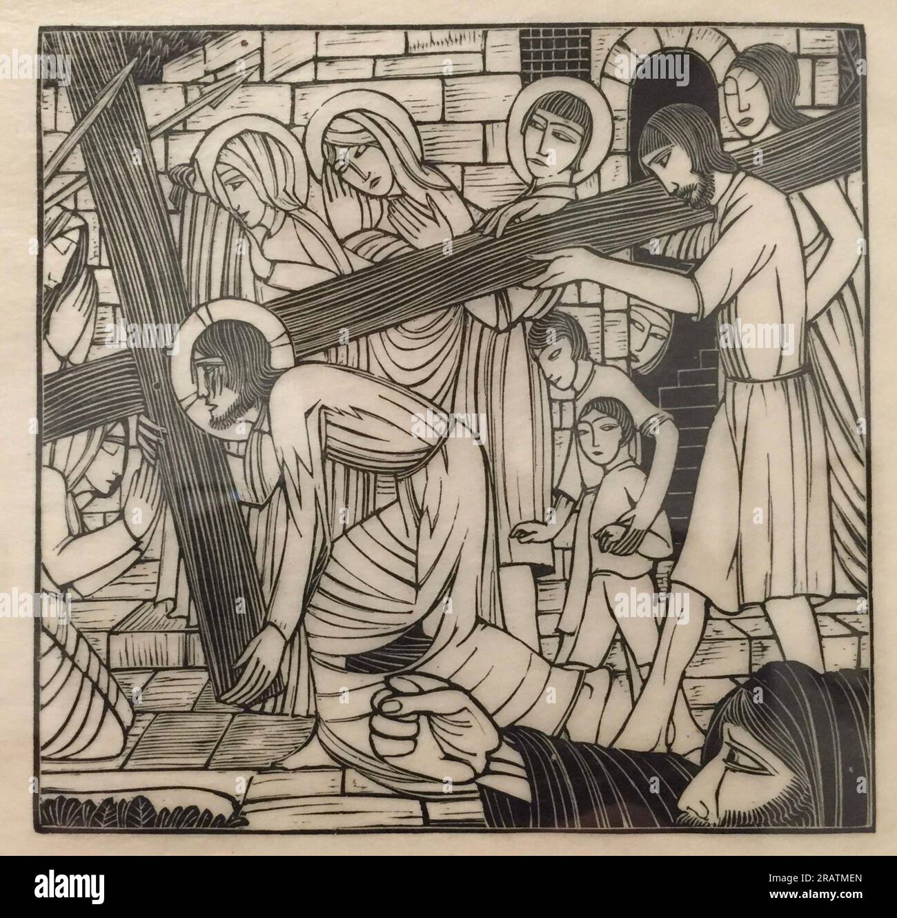 Carrying of the Cross 1926 by Eric Gill Stock Photo - Alamy