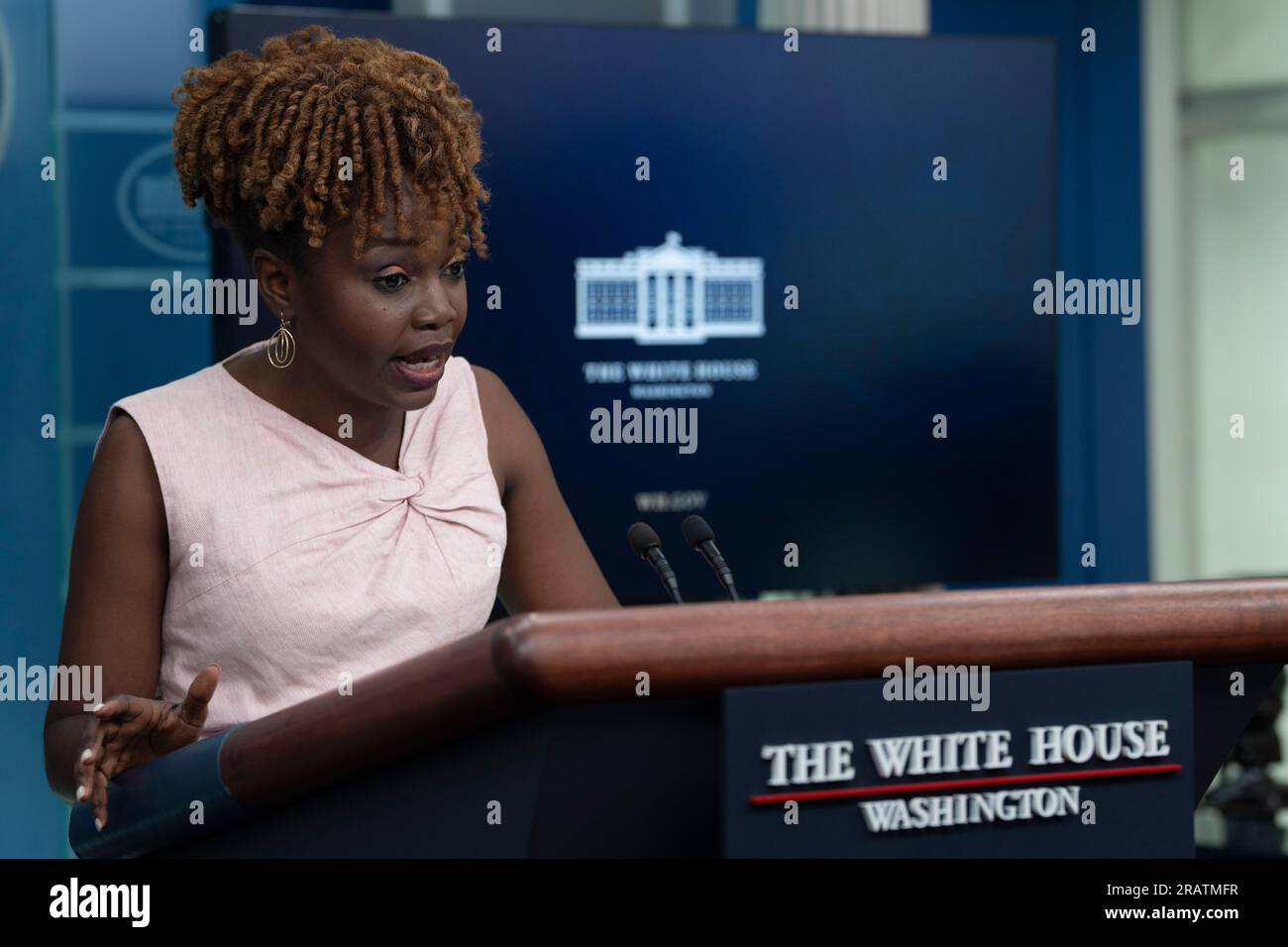 White House Press Secretary Karine Jean-Pierre conducts the daily ...