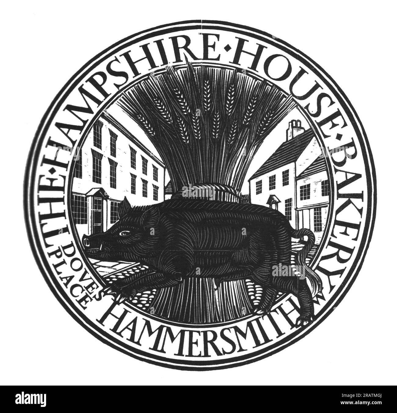 Hampshire House Bakery, Hammersmith by Eric Gill Stock Photo - Alamy