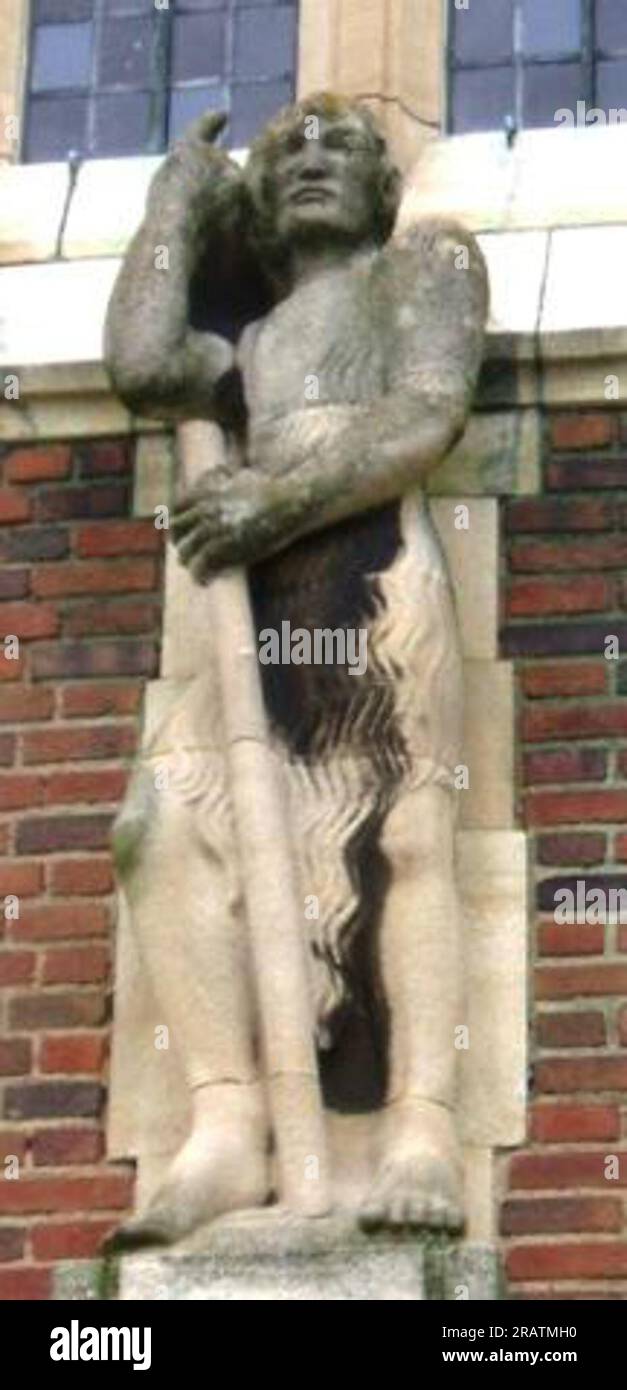 Statue of John the Baptist by Eric Gill Stock Photo - Alamy