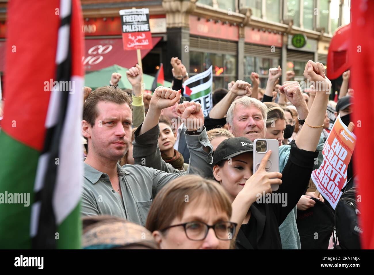 Israel embassy. London, UK. July 5 2023. The protest against the ...