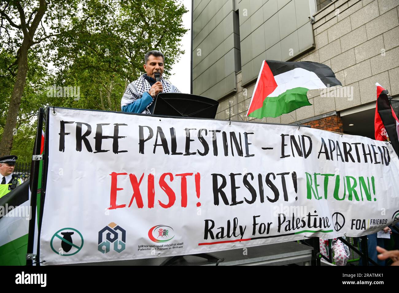 Israel embassy. London, UK. July 5 2023. The protest against the ...
