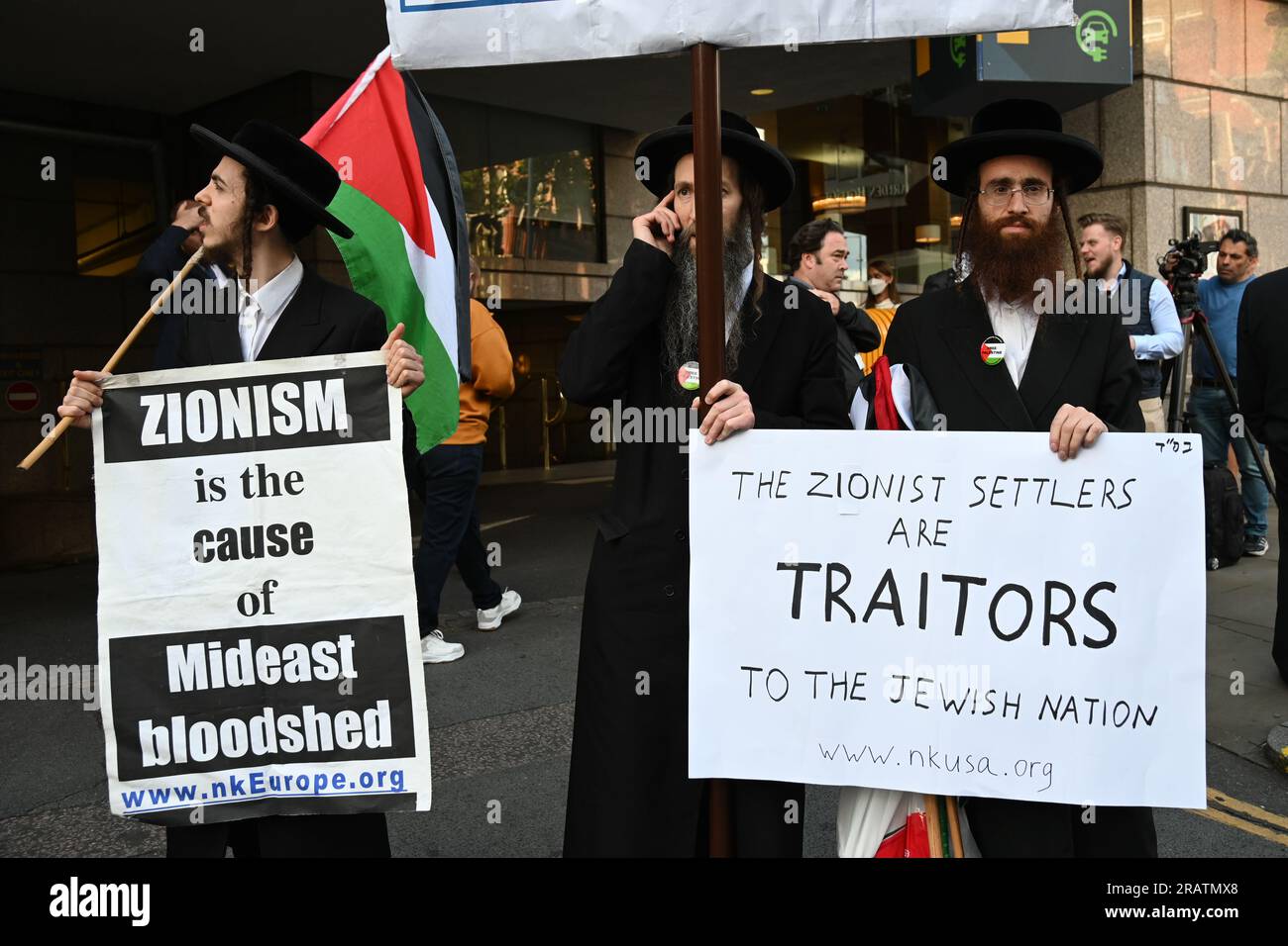 Israel embassy. London, UK. July 5 2023. The protest against the ...
