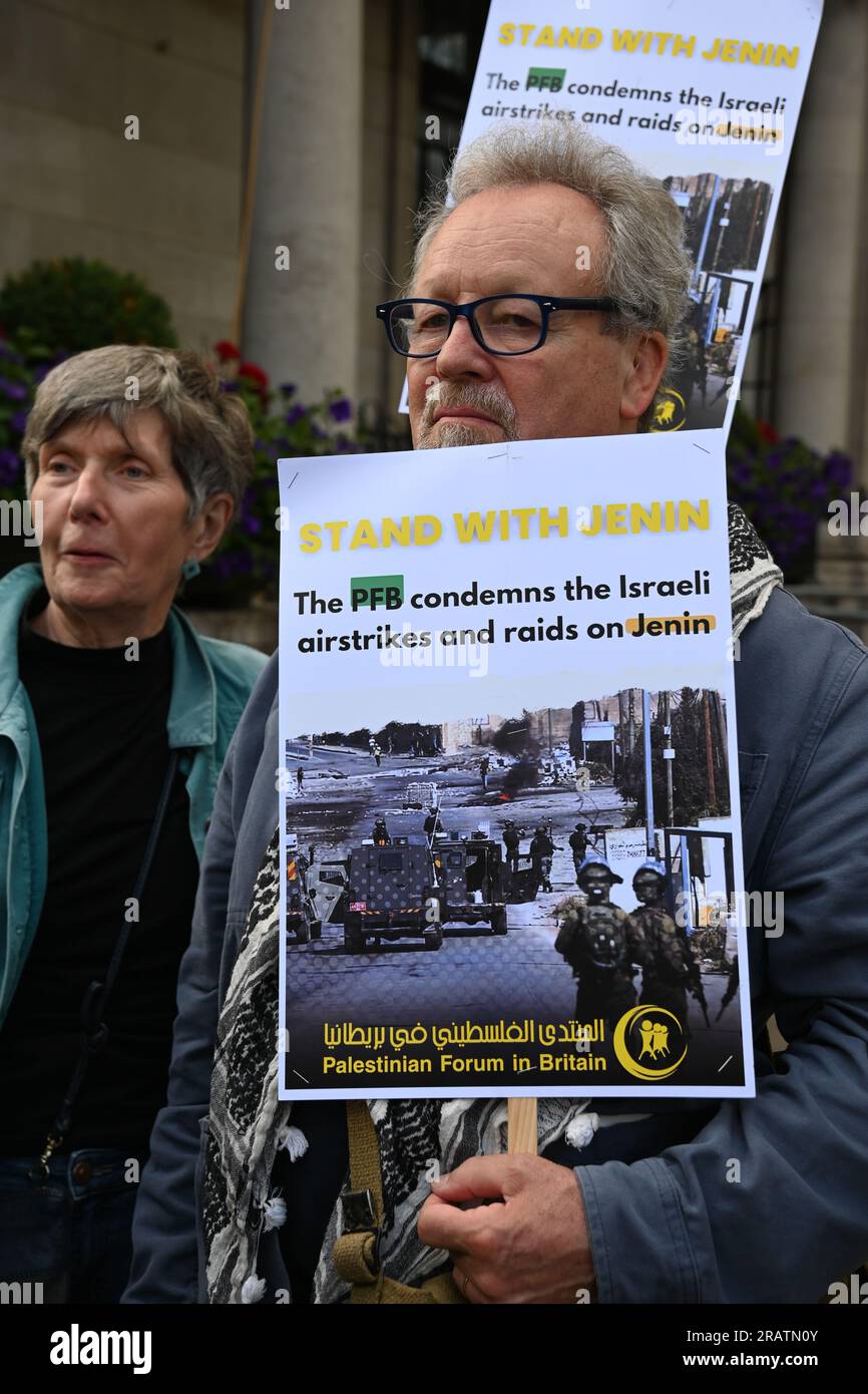 Israel embassy. London, UK. July 5 2023. The protest against the ...