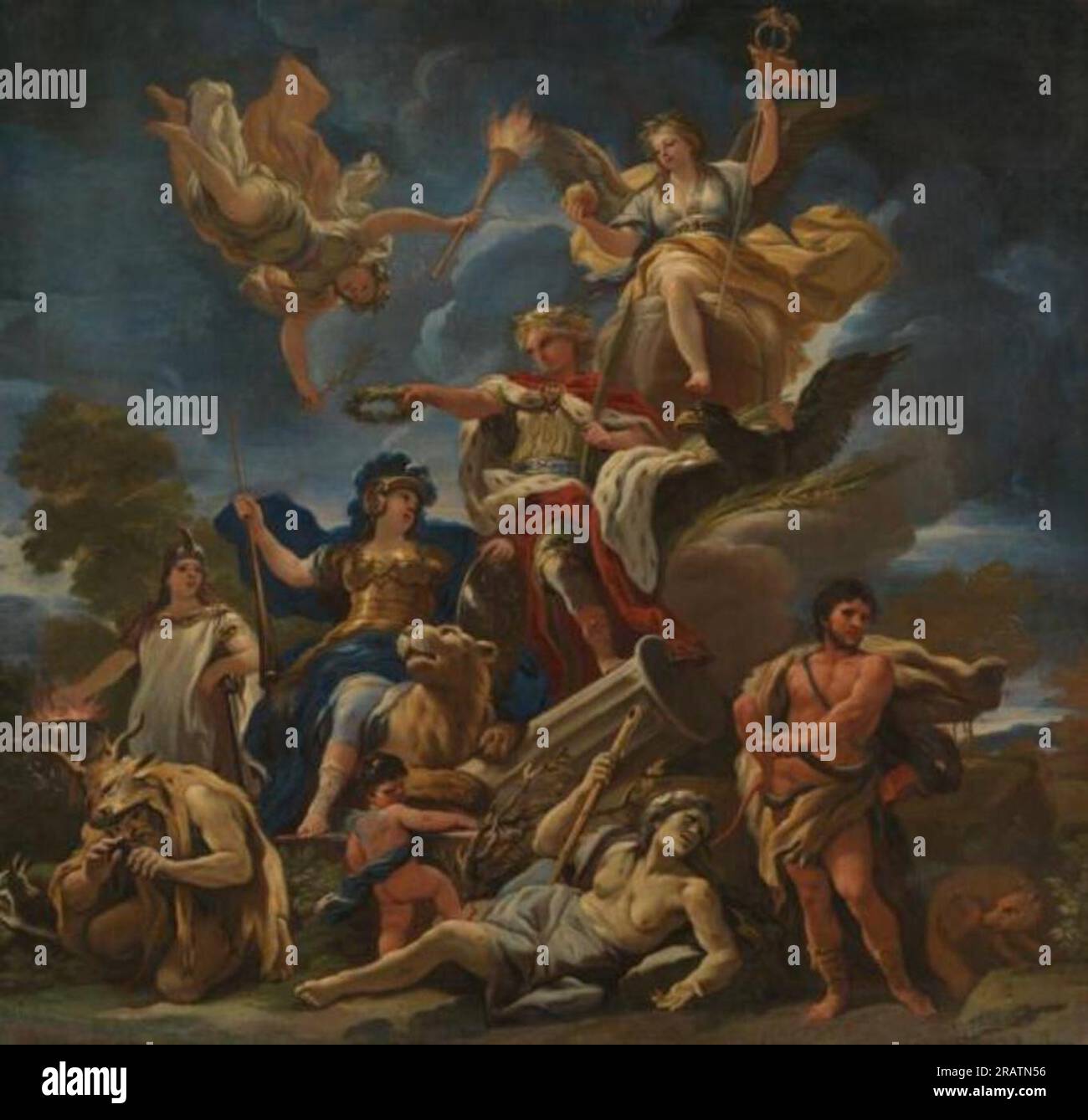 Allegory of Fortitude 1685 by Luca Giordano Stock Photo - Alamy