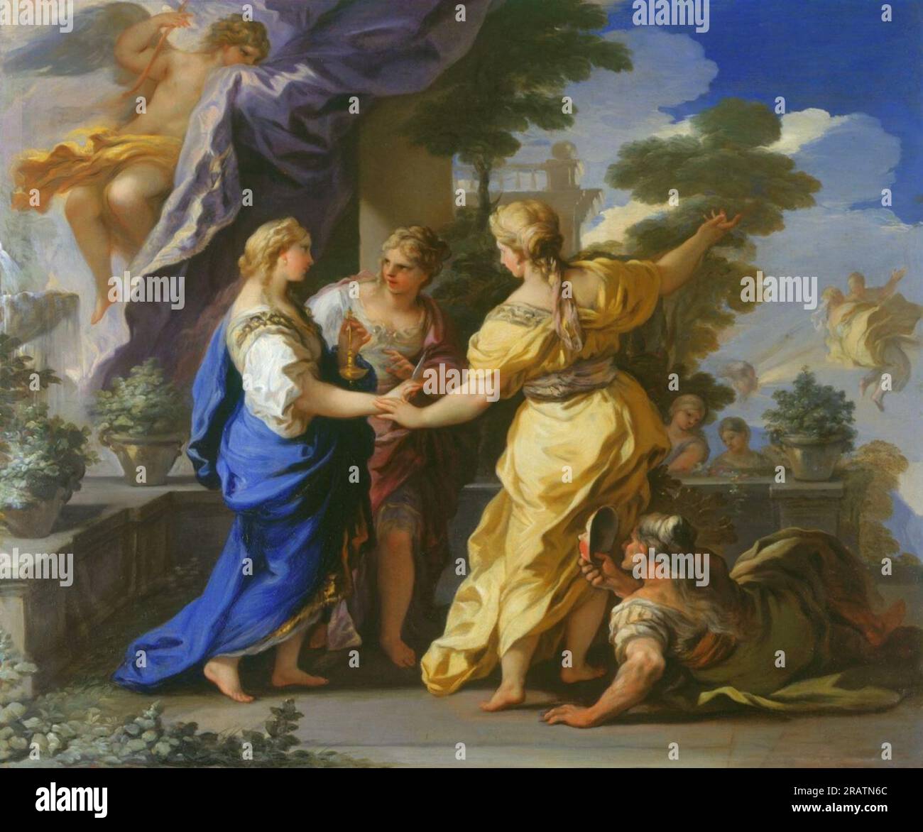 Psyche's Sisters Giving her a Lamp and a Dagger 1697 by Luca Giordano ...