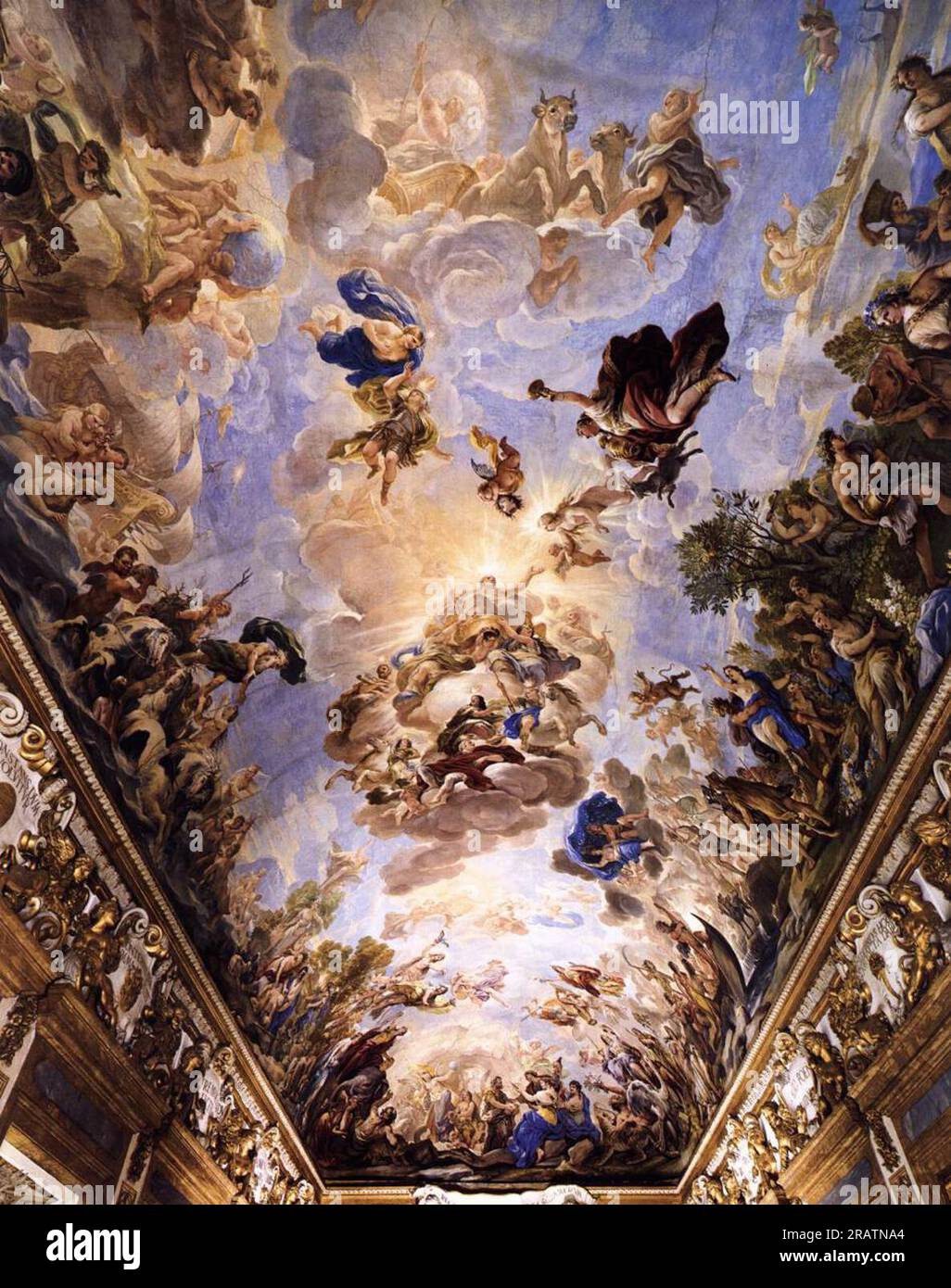 Decorative Ceiling (Palazzo Medici Riccardi) 1686 by Luca Giordano ...