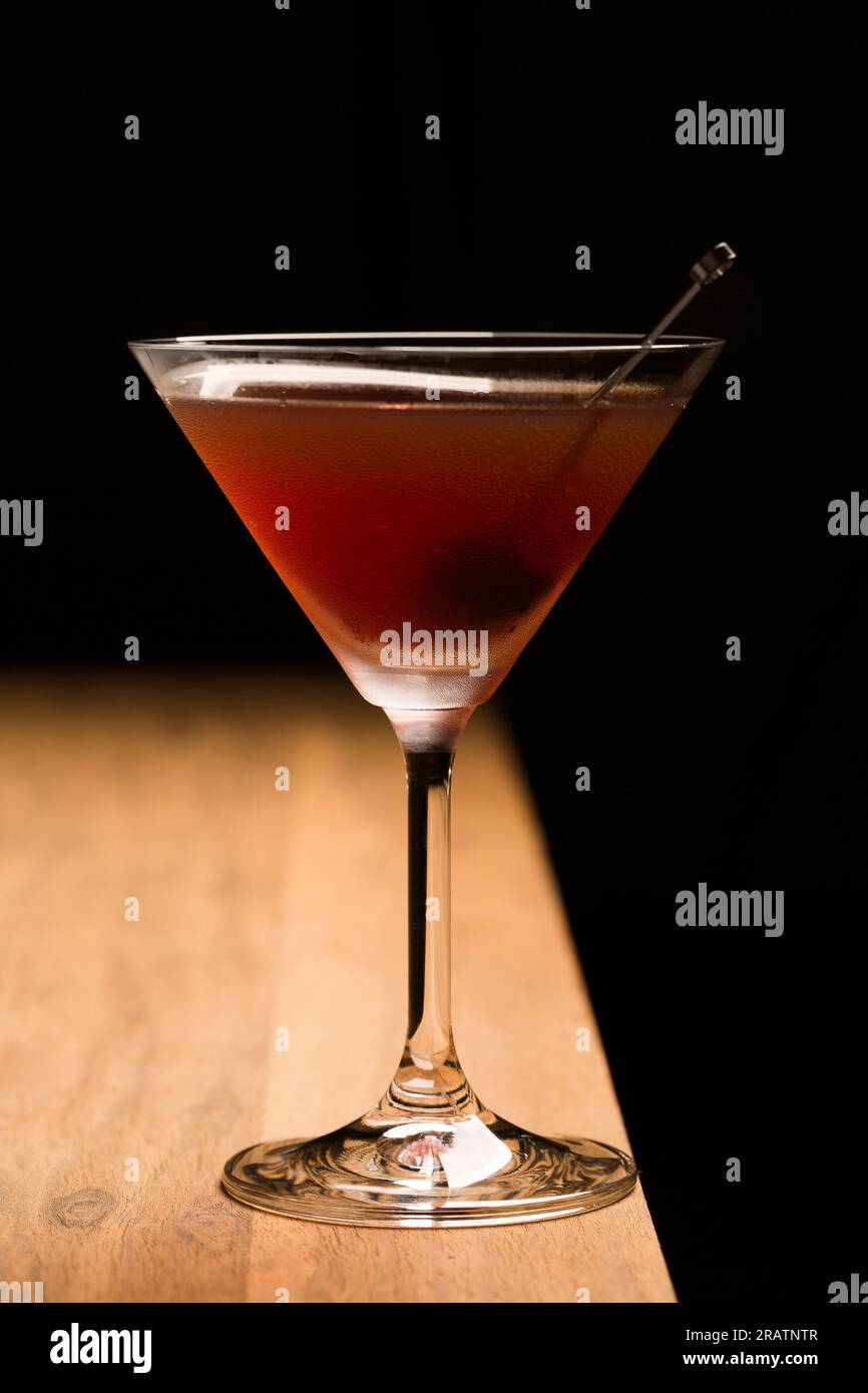 Manhattan Cocktail alcoholic bourbon whiskey, rye whiskey, sweet ...