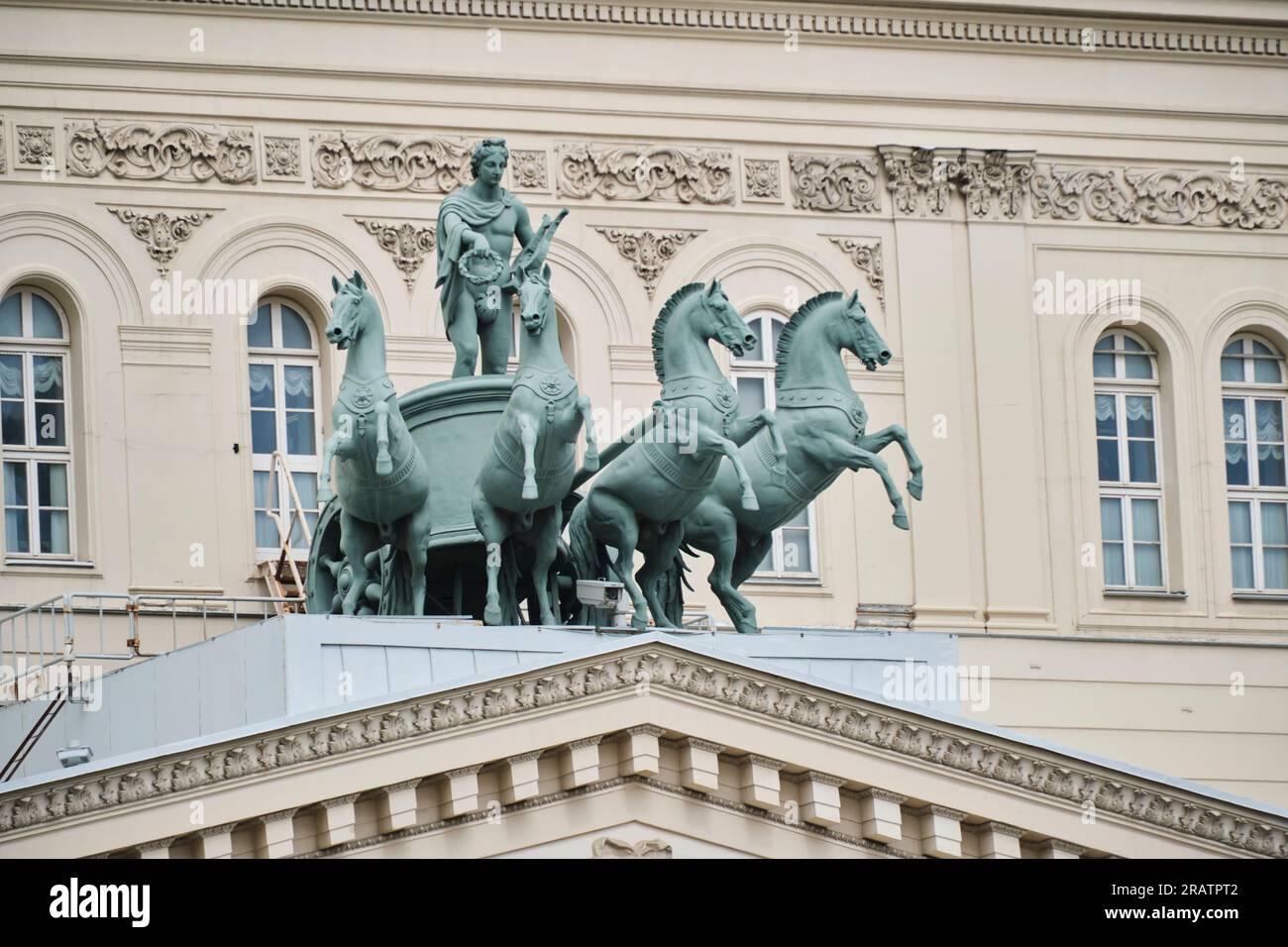 Moscow Russia 11.05.2023.Statue quadriga at top Bolshoi Theater Stock ...